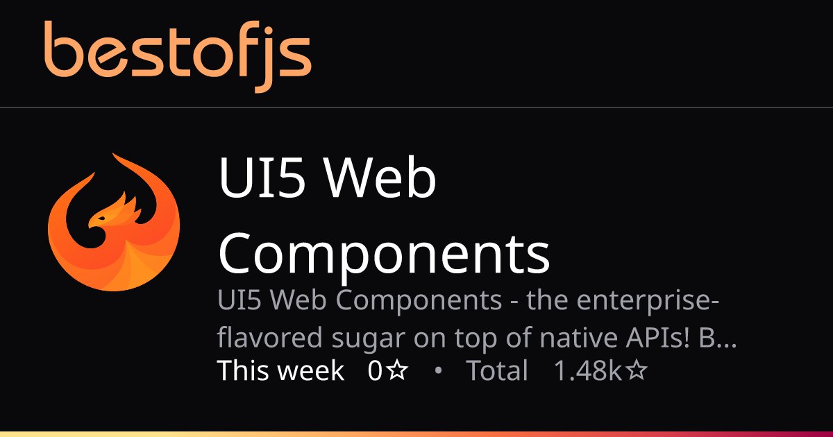 Best of JS • UI5 Web Components